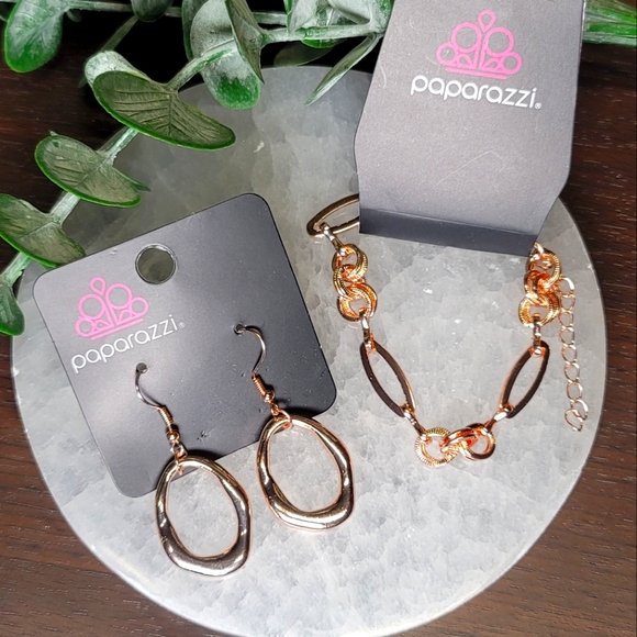 paparazzi | Jewelry | Paparazzi Rose Gold Set | Poshmark